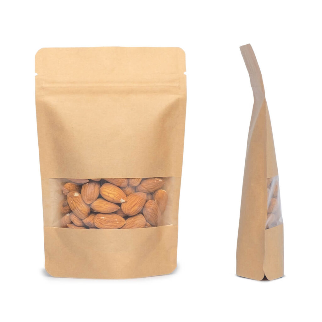 Doypack Pouch Brown Paper With Window Poucheurope doypack-pouch-brown-paper-with-window-poucheurope